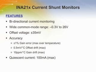 Current Shunt Monitors PPT