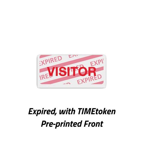 Timetoken Expiring Visitor Token Back Box Of 1000 Identicard Canada