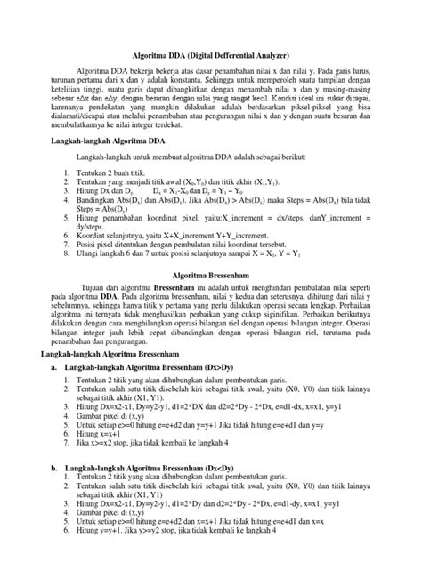 Algoritma Dda Dan Bresenham Pdf