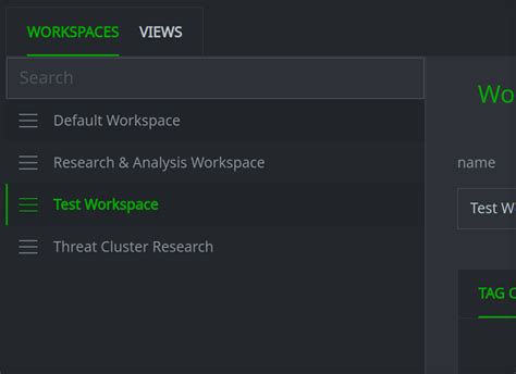 workspaces tool — synapse user interface 2 107 0 documentation