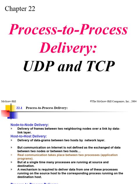 Updated 22a Process To Process Delivery Udp And Tcp 121 Slides Pdf