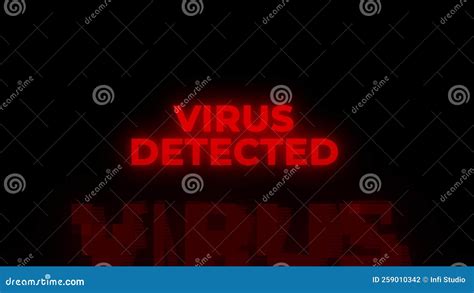 Virus Detected Red Warning Error Alert Computer Virus Alert Hacking