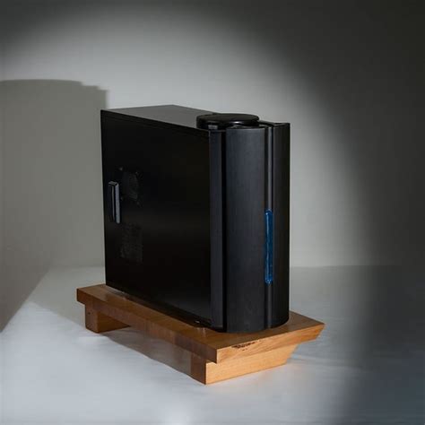 Desktop Tower Stand Solid Wood Australian Made Maram