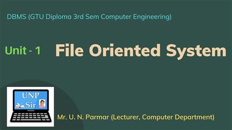 Unit 1 Lecture 10 File System File System In Dbms Advantages And Disadvantages Of File