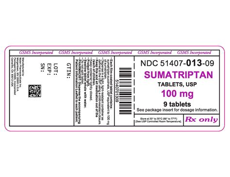 Sumatriptan Succinate Tablet Film Coated