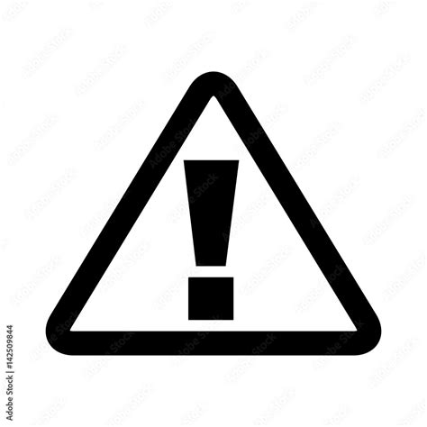 Triangle Alert Signal Icon Vector Illustration Design Stock Vector Adobe Stock
