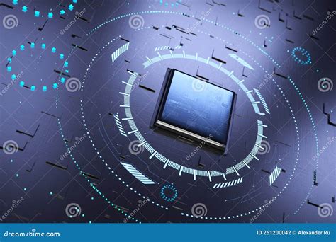 Artificial Intelligence Processor Neurochip Stock Illustration Illustration Of Light