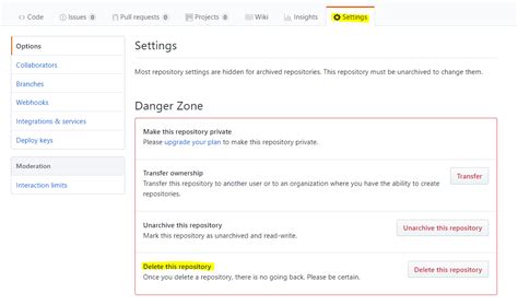 Wheres The Settings Of Github Repository I Just Want To Delete Him