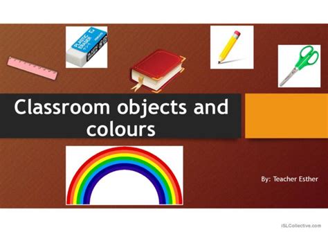 Colours And Classroom Objects English ESL Powerpoints