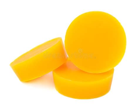 Natural Beeswax Isolated On White Beekeeping Products Apitherapy