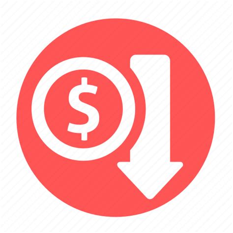 Business Circle Decrease Income Money Office Profit Icon Download On Iconfinder