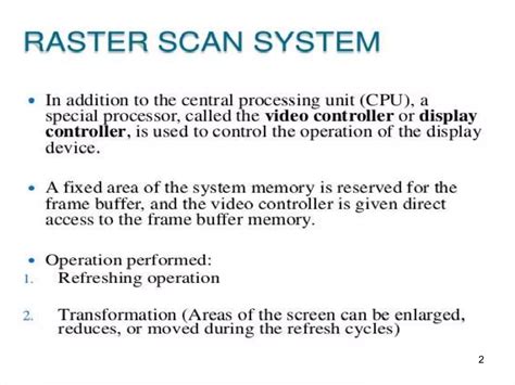 Raster Scan Systems With Video Controller And Display Processor Pptx