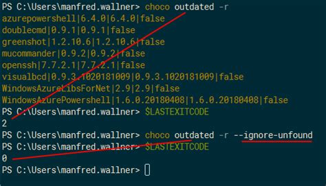 Choco Outdated Exit 2 Enhanced Exit Code Not Working As Expected · Issue 1765 · Chocolatey