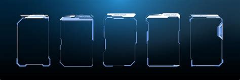 미래형 벡터 Hud 인터페이스 화면 디자인 디지털 콜 아웃 제목 Hud Ui Gui 프리미엄 벡터