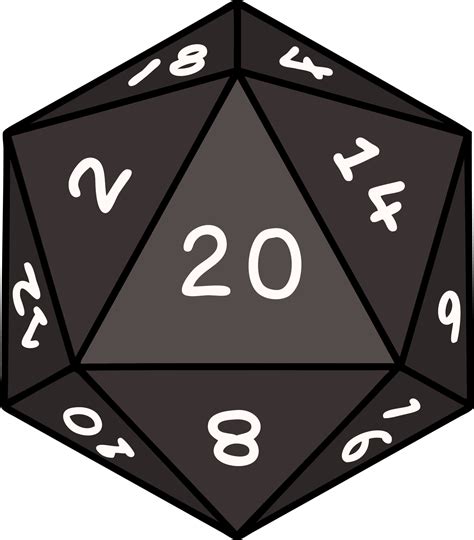 Natural 20 D20 Dice Roll Illustration 12097831 Vector Art At Vecteezy
