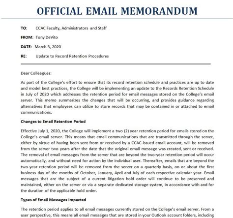 8 Professional Email Memo Templates Tips For Writing One Day To Day Email