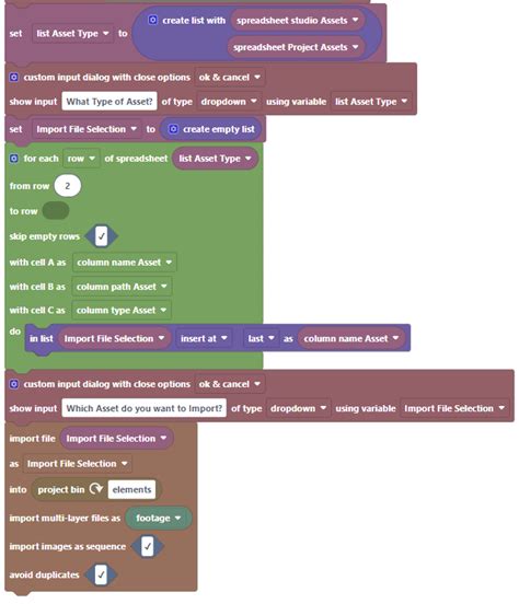 Automation Blocks Spreadsheet Alternate Column S Adobe Product