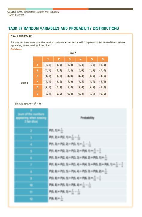 Solution Random Variables And Probability Distribution Studypool