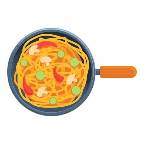 Top View Wok Pan Icon Cartoon Style 14358932 Vector Art At Vecteezy