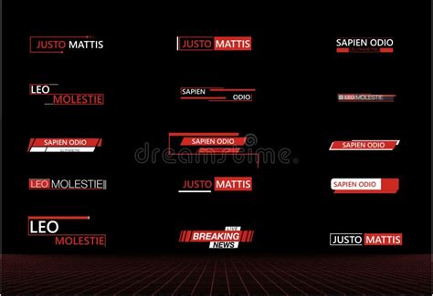 Callouts Texts Titles Title Call Out Labels Callout Marketing Boxes Lower Third Bars Stock