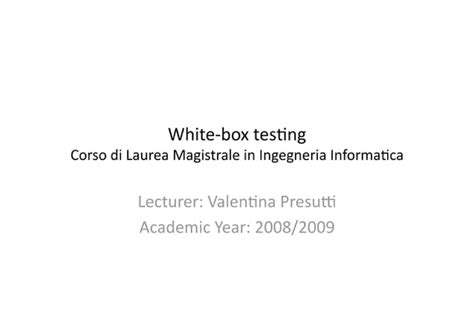 WBT T White Box Testing Software Testing Studocu