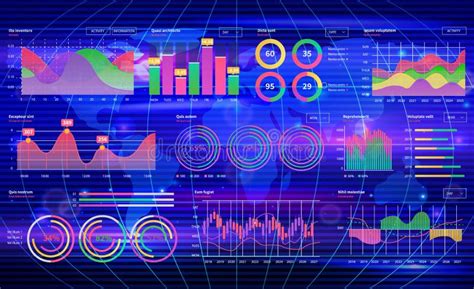 Market Diagrams Graphic Information Visualization And Analysis Statistical Indicators And Data