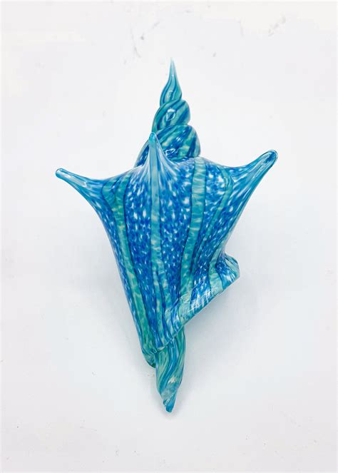 Blown Glass Conch Shell Etsy