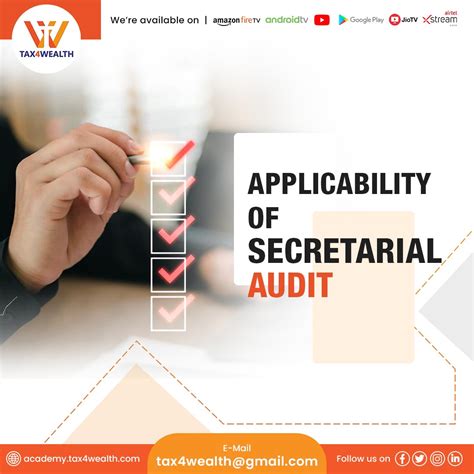 Applicability Of Secretarial Audit Academy Tax4wealth