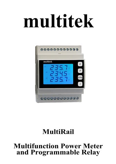 Pdf Multirail Multifunction Power Meter · Different€parameters€as€a€set€point€relay€or€be