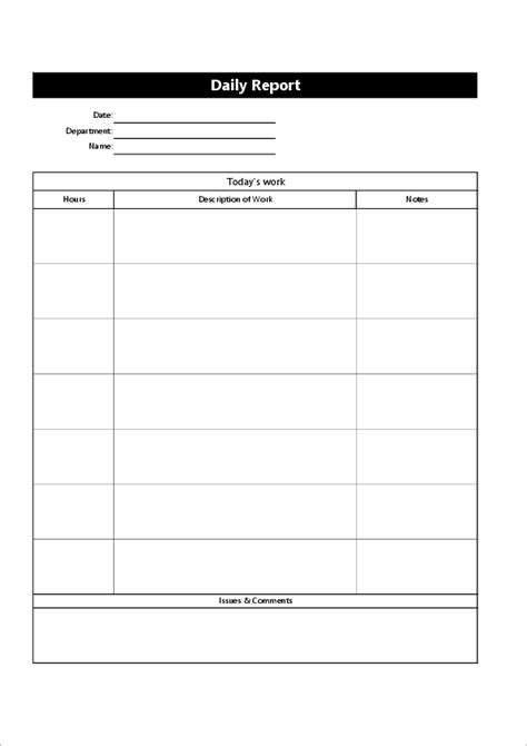 Excel Template For Daily Tasks