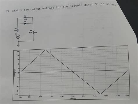 Solved Sketch The Output Voltage For The Circuit Given V Chegg