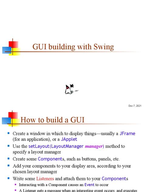 Gui Building With Swing Pdf Computing Platforms Computer Programming
