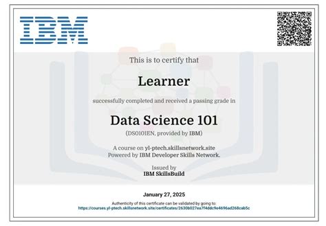 Proud To Announce That I Have Earned My Data Science 101 Certificate