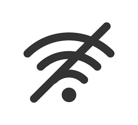 Premium Vector Failure Wifi Icon Offline Symbol No Internet Connection Icon Simple Wifi Signal