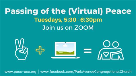 Virtual Passing Of The Peace 1 Park Avenue Congregational Church