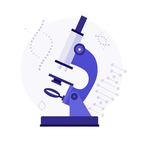 Premium Vector Simple Microscope Vector Illustration In Flat Style Premium Vector Simple Microscope Vector Illustration In Flat Style