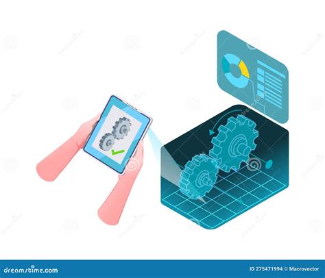 Industrial Augmented Reality Concept Stock Vector Illustration Of Technology Innovation