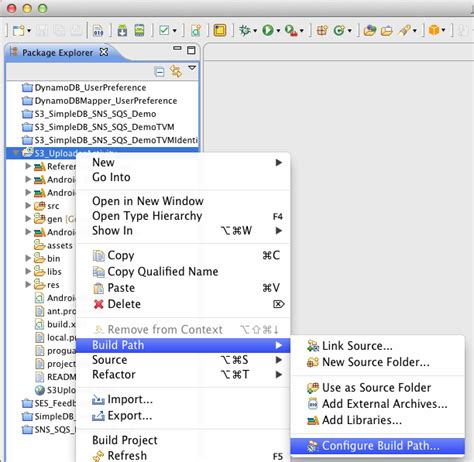 Running AWS SDK For Android Samples In Eclipse With ADT V22 Front End Web Mobile
