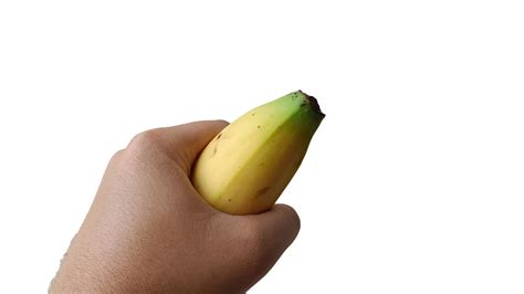 Man Hold Tightly A Banana Sex Concept On Transparent Background PNG