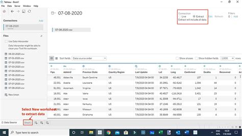 Live Versus Extract Data