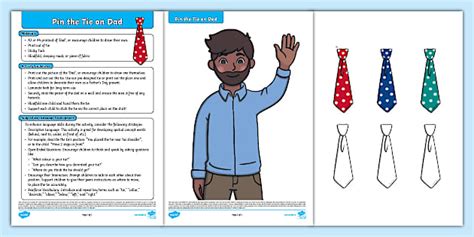 Pin The Tie On Dad Activity Teacher Made Twinkl
