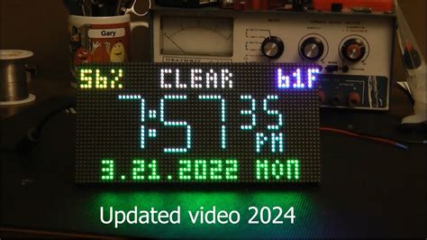 Morphing Clock Using A 64x32 Rgb Display Part1 Hardware Build Youtube