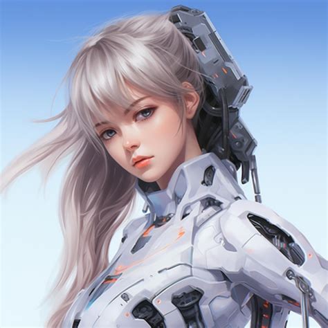 Premium Ai Image 3d Render Of Futuristic Cyber Robot Anime Girl In