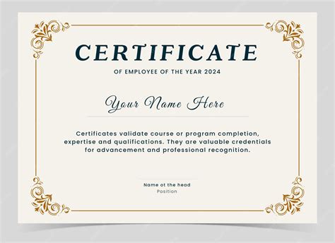 Validation Certificate Template