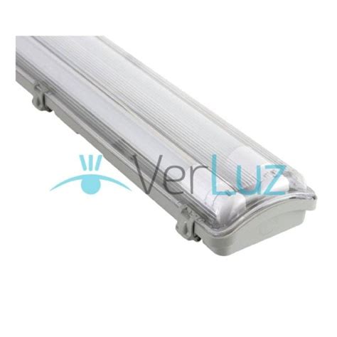 Equipo Estanco Led T8 2×18 Watt Con Tubo 120cm Ip65 290w Verluz Pro