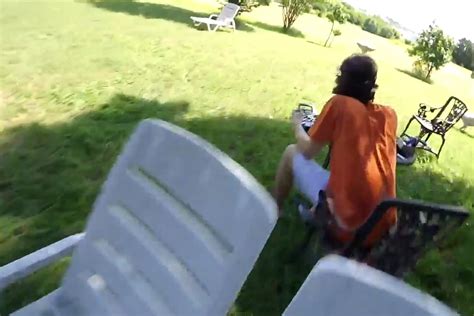 Operator Crashes Drone Into His Own Head