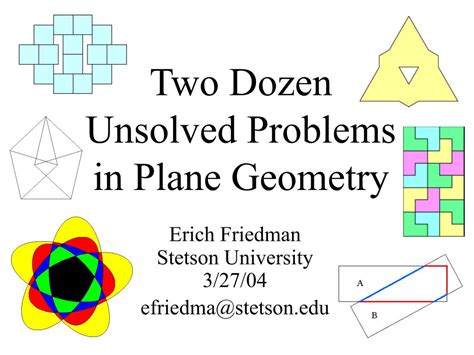 Ppt Two Dozen Unsolved Problems In Plane Geometry Powerpoint Presentation Id735425