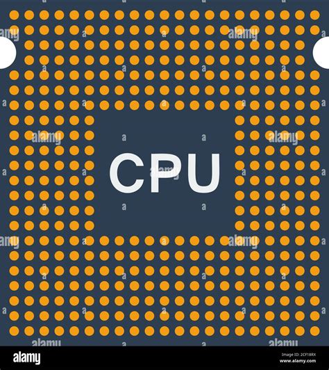 CPU Icon Flat Color Design Vector Illustration Stock Vector Image Art Alamy
