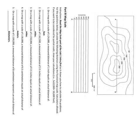 Solved Part III Map Scale Instructions Read The Map Scale Chegg Com