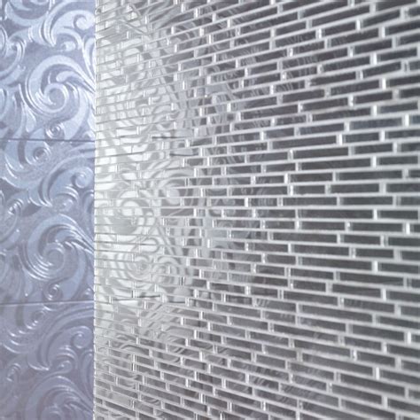 Sunwings Sliver 10 In X 11 In Mirrored Glass Linear Brick Look Wall Tile 8 19 Sq Ft Carton